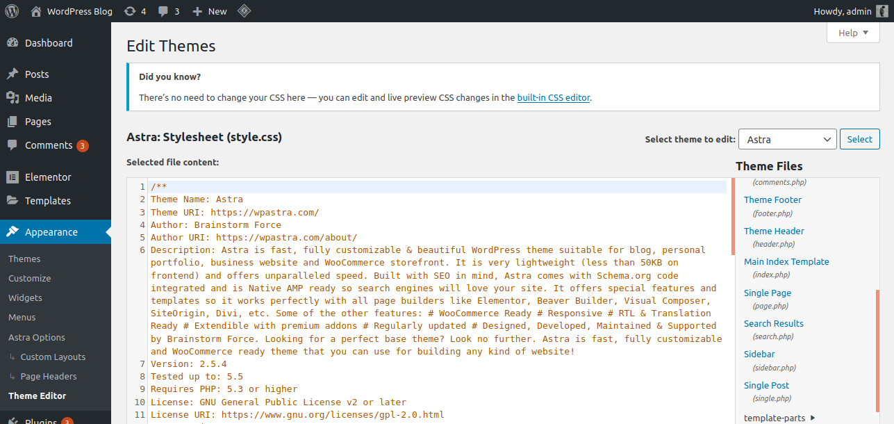 How To Edit WordPress Footer – PHP ROUTE