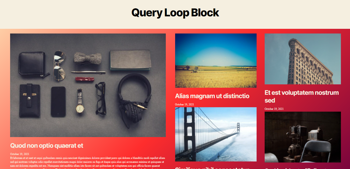 How To Use Wordpress Query Loop Block In Gutenberg Block Editor Php Route